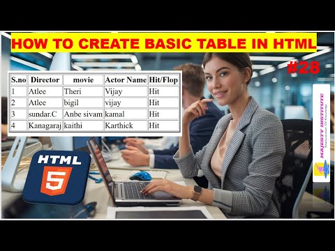 HOW TO CREATE BASIC TABLE || HTML || TAMIL - YouTube