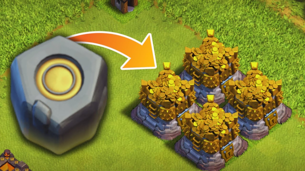 First Time We Try To Use Rune Of Gold In Clash Of Clans Gameplay - YouTube