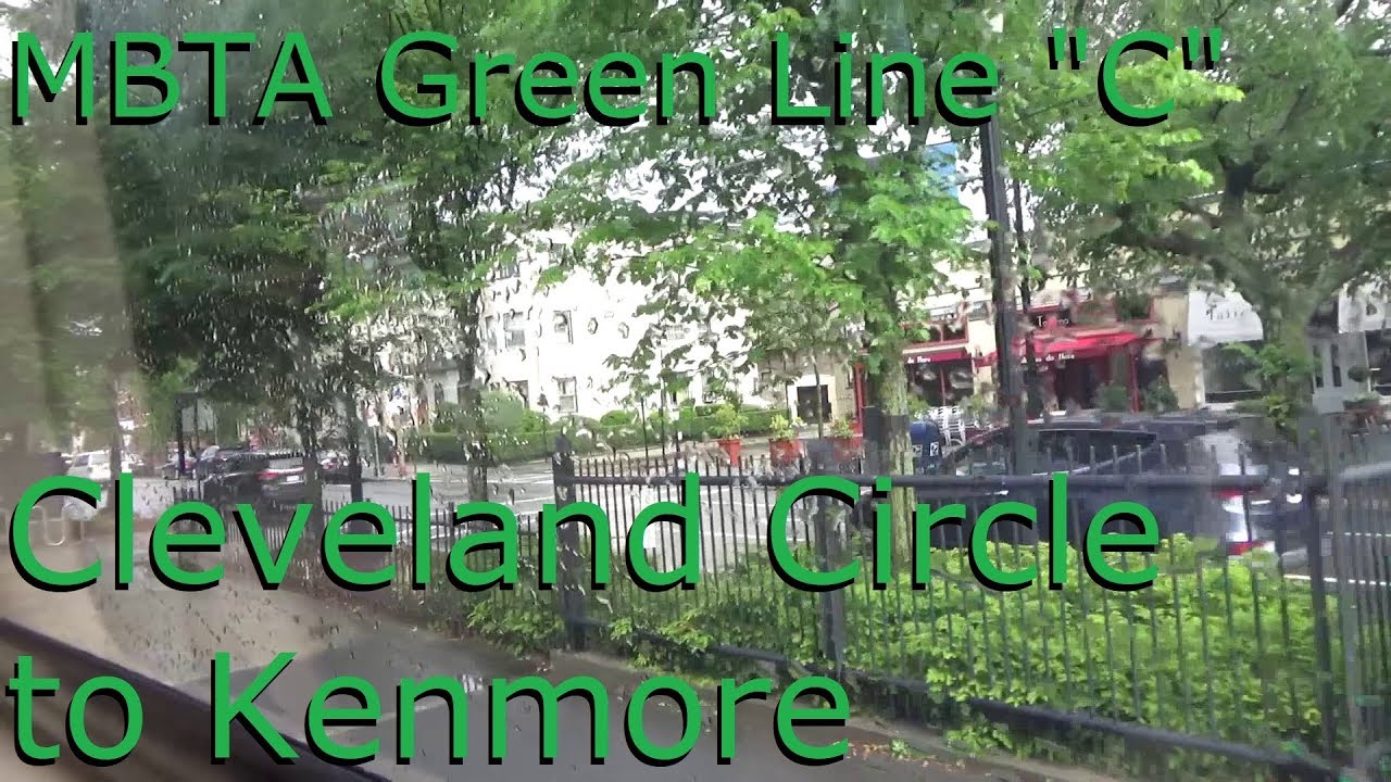 Riding MBTA Green Line C Train from Cleveland Circle to Kenmore Station ...