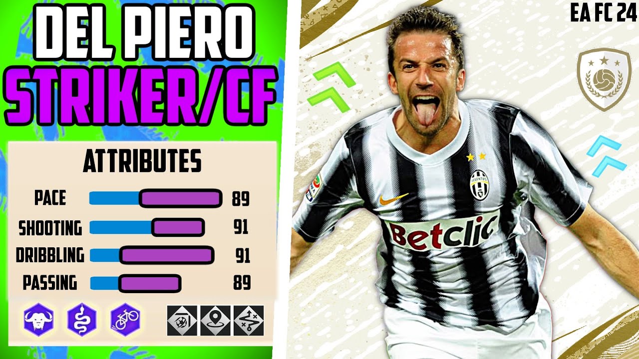 THE MOST *ICONIC* BEST STRIKER/CF DEL PIERO BUILD EA FC 24 Pro Clubs ...