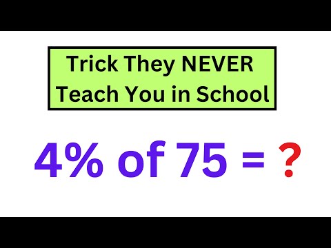 People% of 99 Don't Know this Secret Math Trick | Crazy Math Percentage Trick