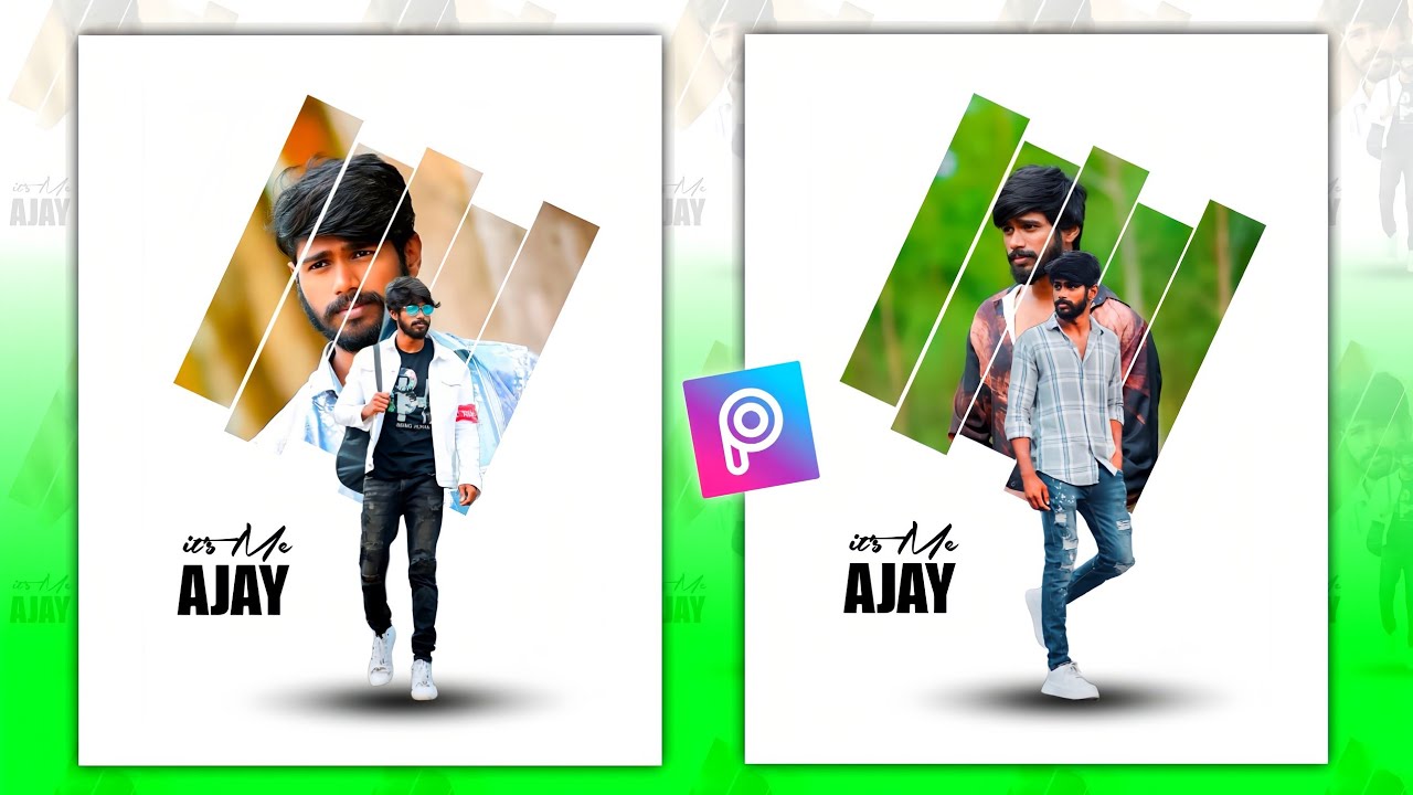 New Style White Line Dual Photo Editing with Names PicsArt Telugu ...