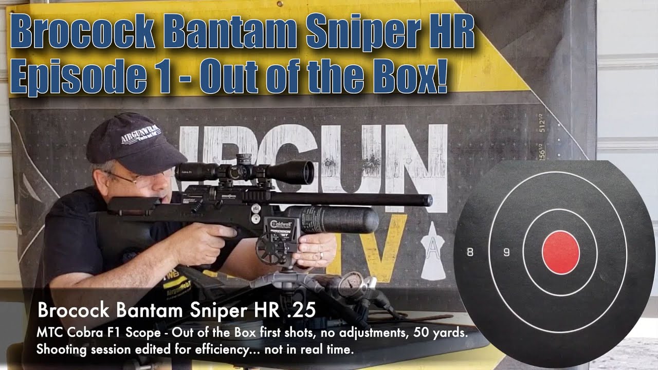 Brocock Bantam Sniper HR .25 with MTC Cobra F1 Out of the box ...