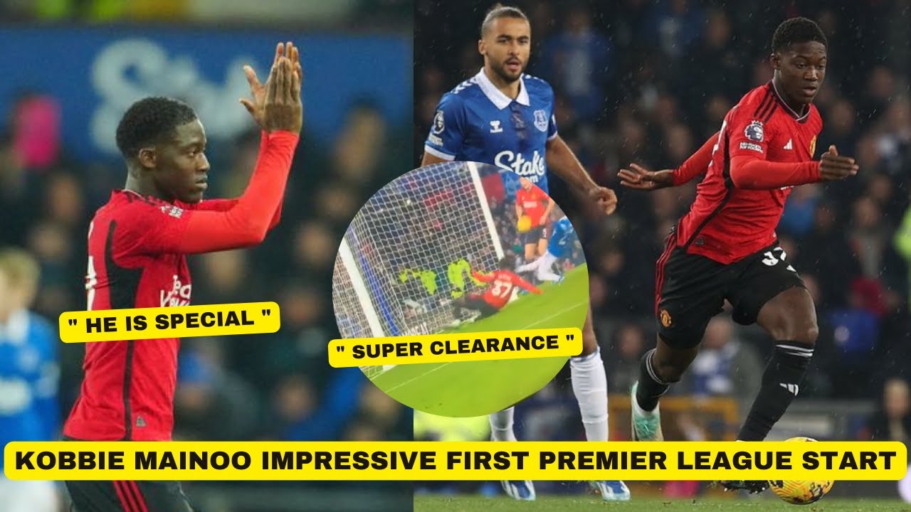Kobbie Mainoo vs Everton, Brilliant In His First Premier League Start ...