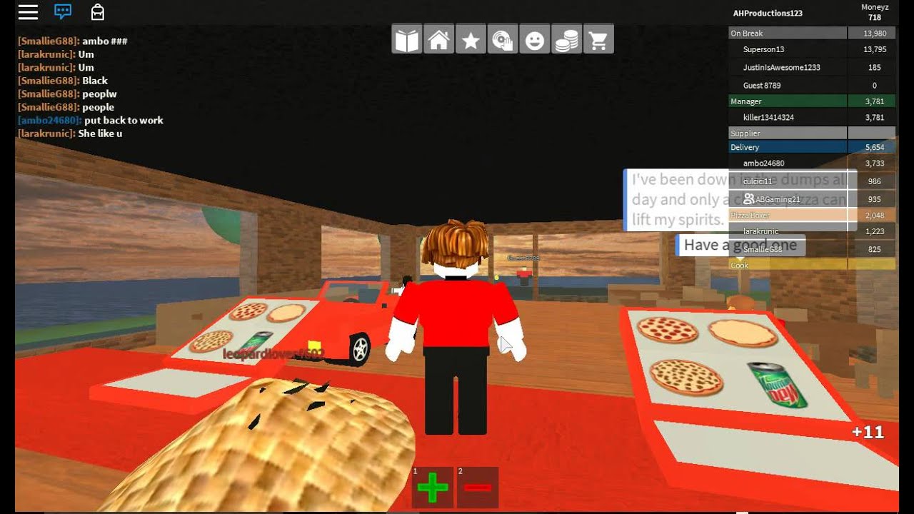 Roblox w/ AB Gaming: Work at Pizza Place - YouTube