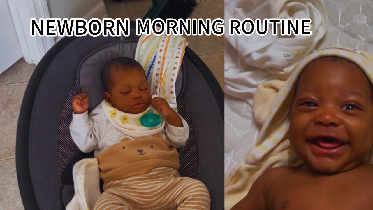 NEWBORN MORNING ROUTINE WITH LANDON - YouTube
