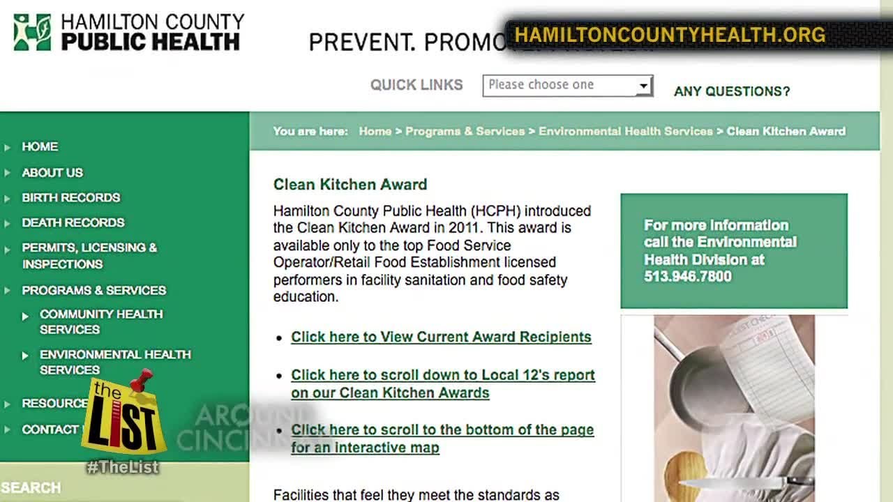 Around Cincinnati: Clean kitchen awards - YouTube