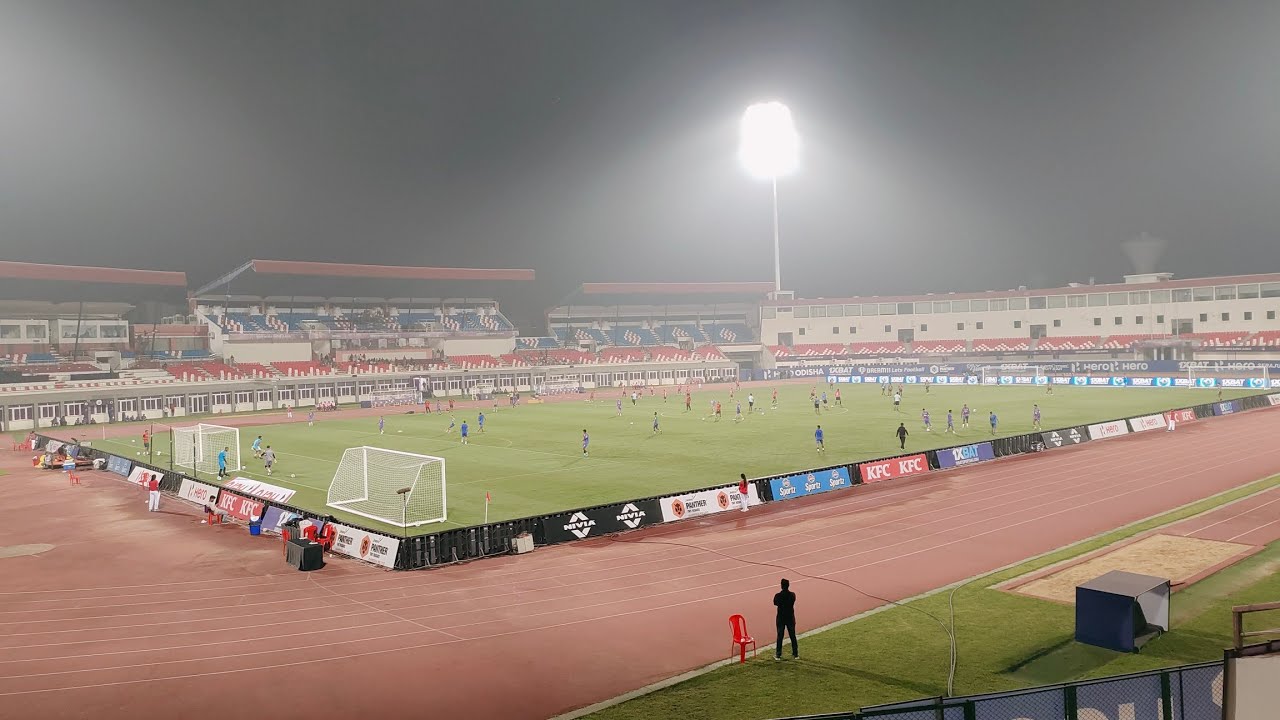 Kalinga stadium Bhubaneswar football match drone | Live match show vlog ...