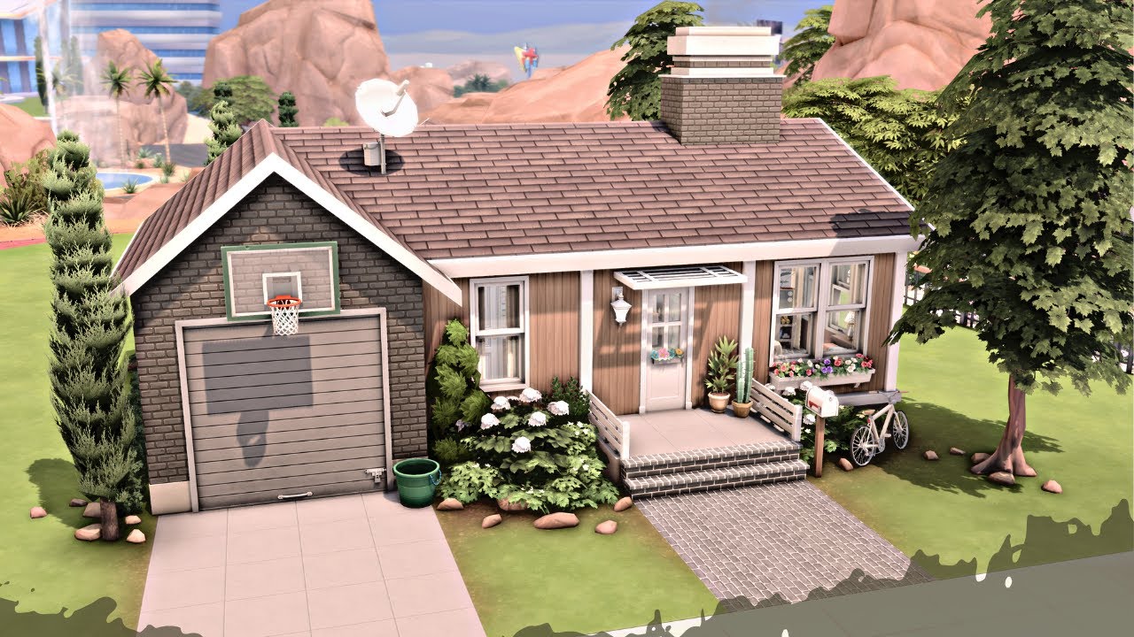 SMALL COZY HOME 🏡 The Sims 4 Speed Build - YouTube