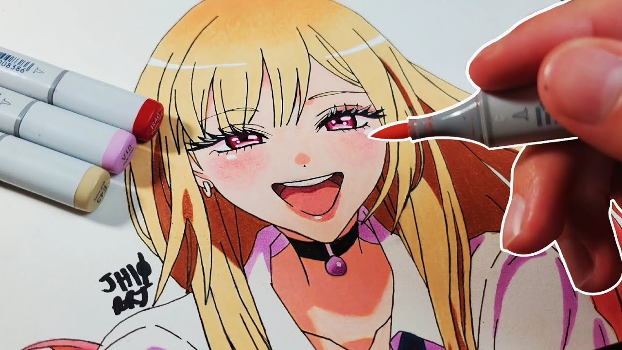 Drawing Kitagawa Marin from My Dress Up Darling - YouTube