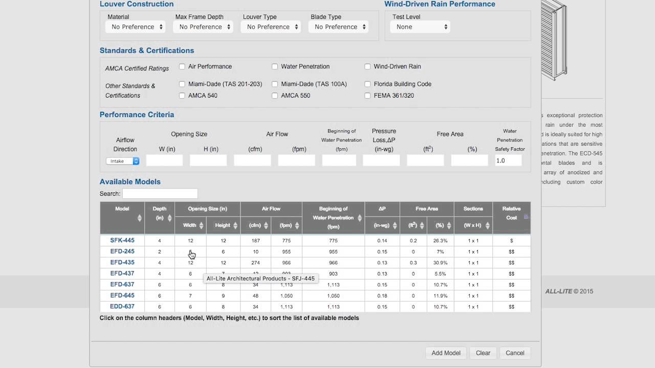 All-Lite LIST - Louver Information and Selection Tool - YouTube