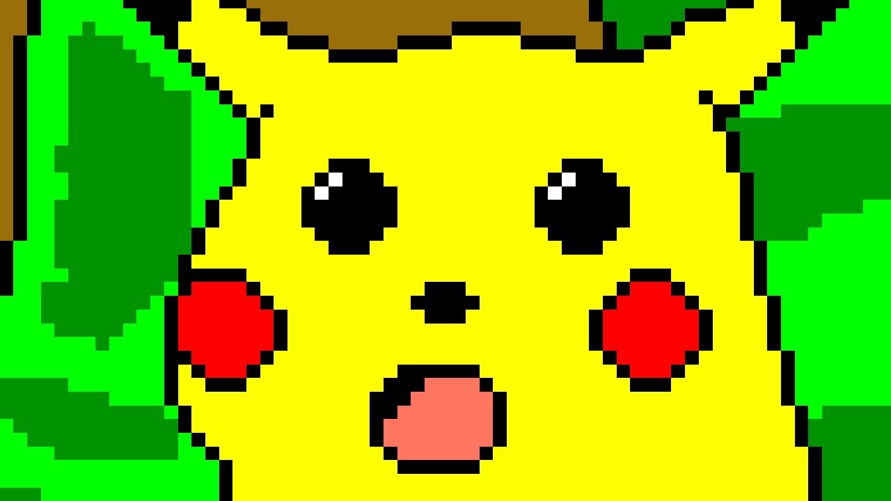 Surprised Pikachu Pixel Art Timelapse - YouTube