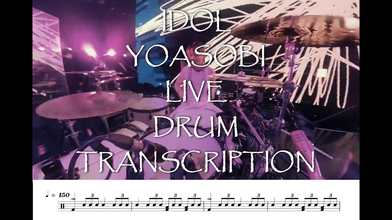 Idol - Yoasobi Live Drum Transcription - YouTube