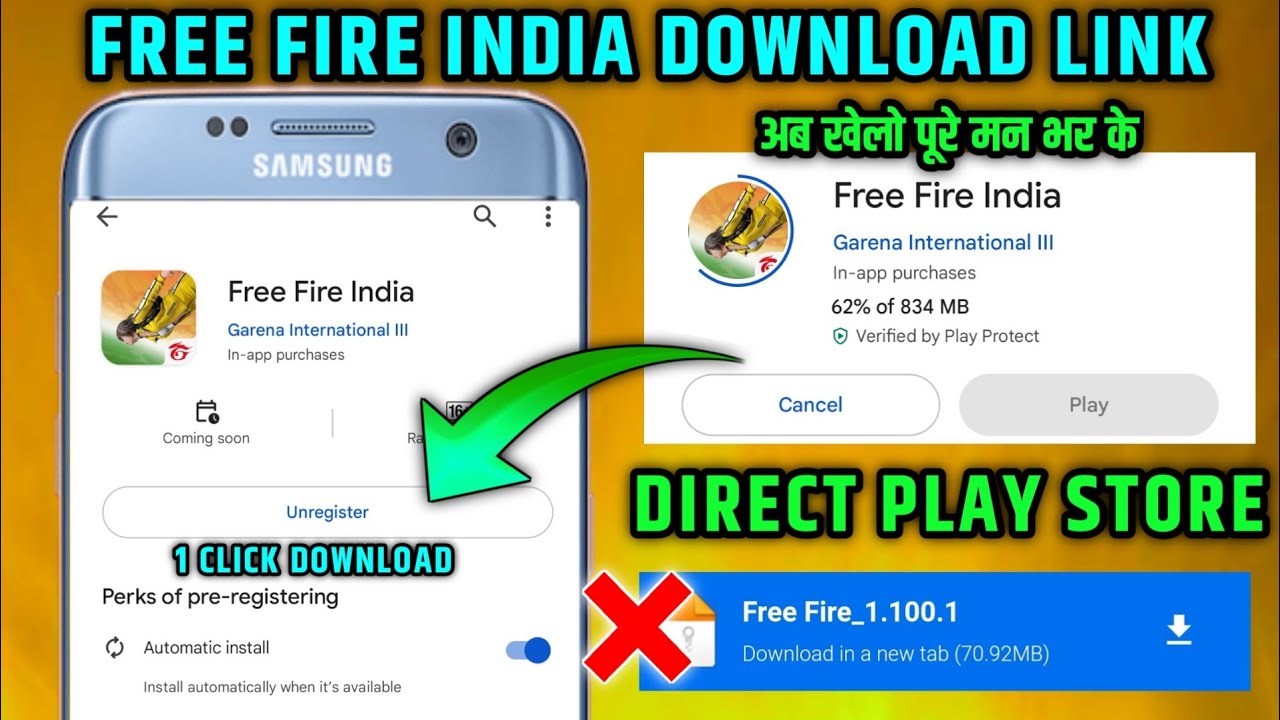 Free Fire india Download Link|How To Download Free Fire india|Aaj FF ...