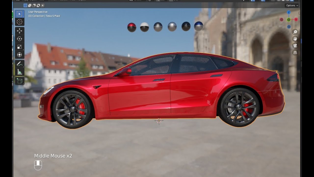 Blender 3D model of Tesla S Plaid - YouTube