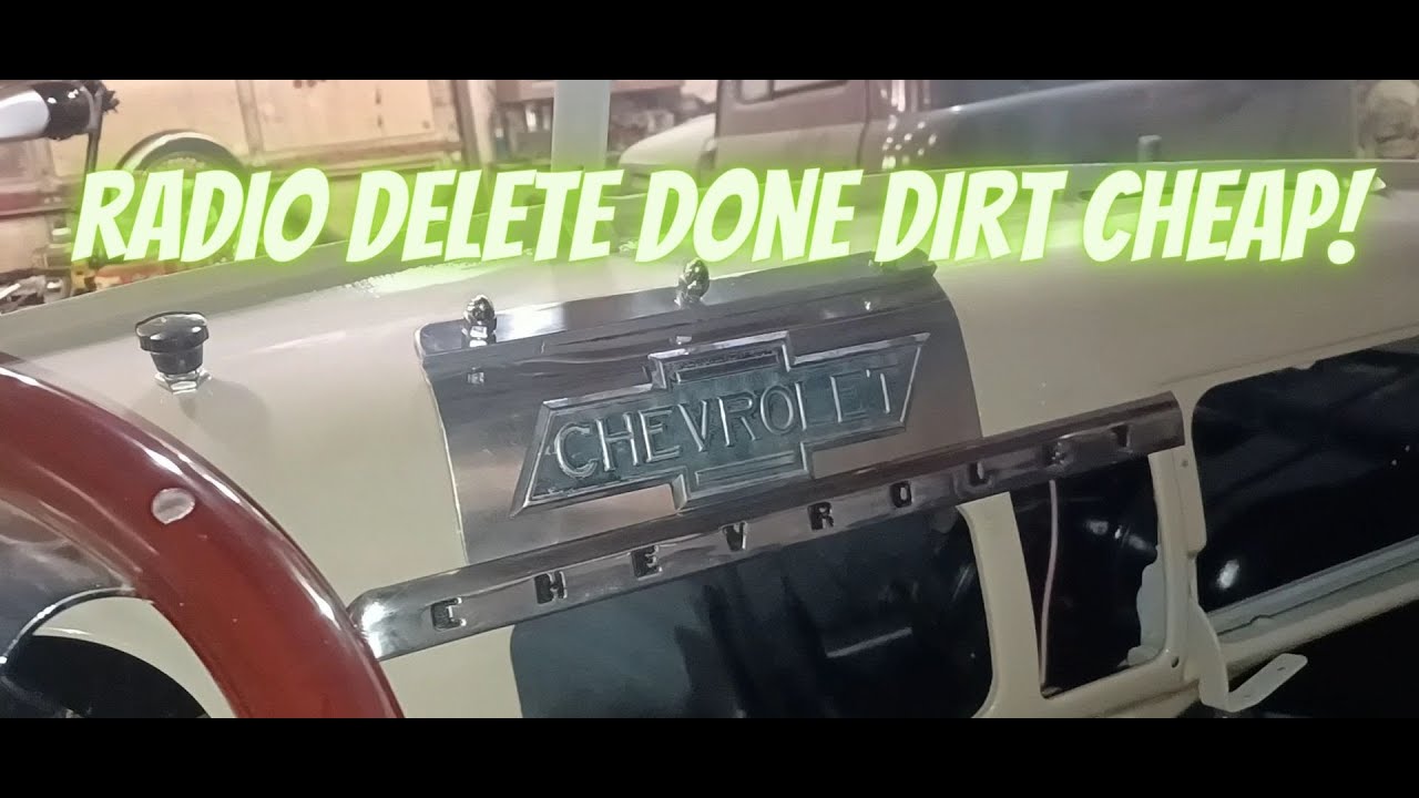 A SLICK RADIO DELETE MADE FROM SCRAP & OLD SALVAGE FOR THE '51 CHEVY ...