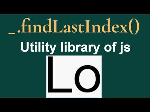 lodash findLastIndex() | lodash array methods - YouTube