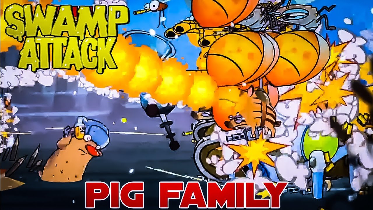 Swamp Attack Pig Family and Others Boss - YouTube