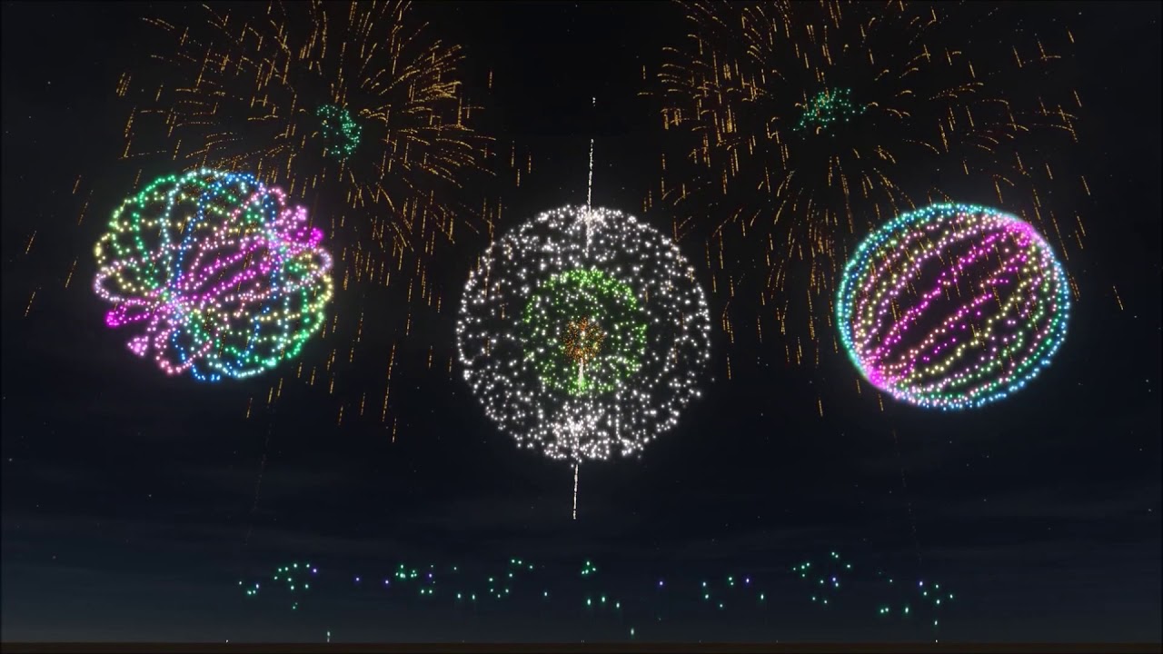 FWsim Show "FREE 7" synchronized Firework SHOW! - YouTube
