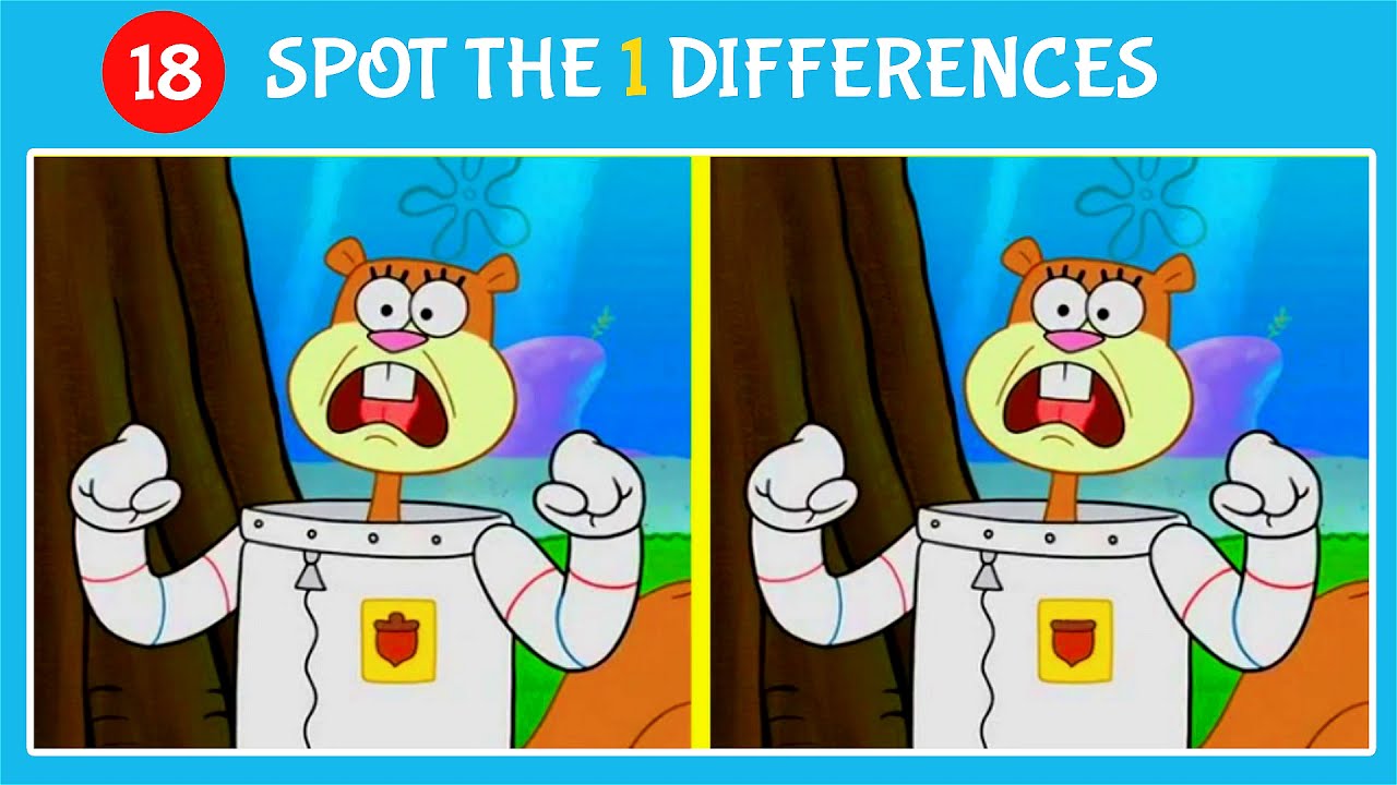 Spot the Difference | Spongebob Squarepants | Spot the Difference Brain ...