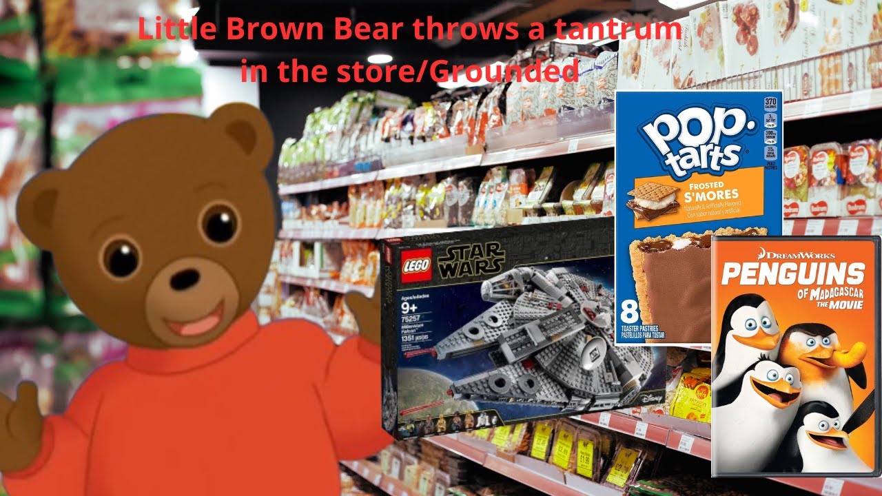 LITTLE BROWN BEAR throws a TANTRUM in the STORE/Grounded - YouTube