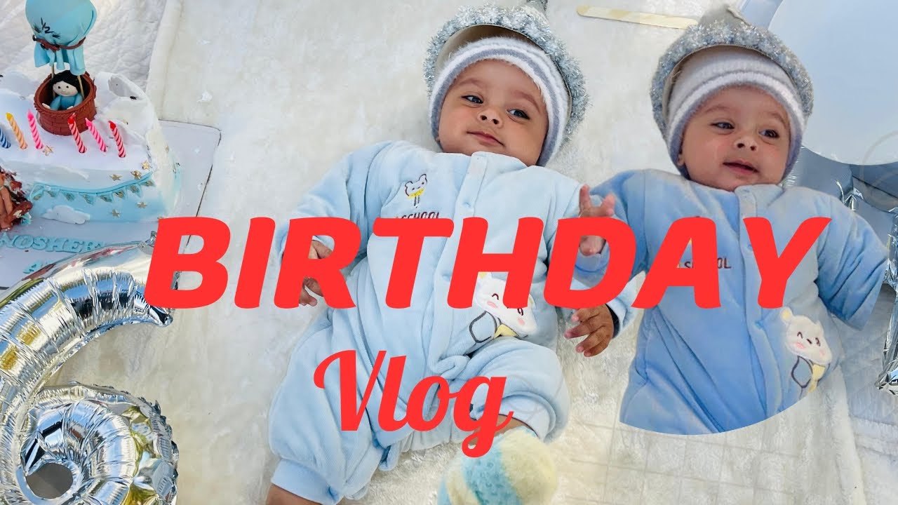 Kids Birthday Vlog || Meerab ka birthday || Nosherwan ka birthday cake ...