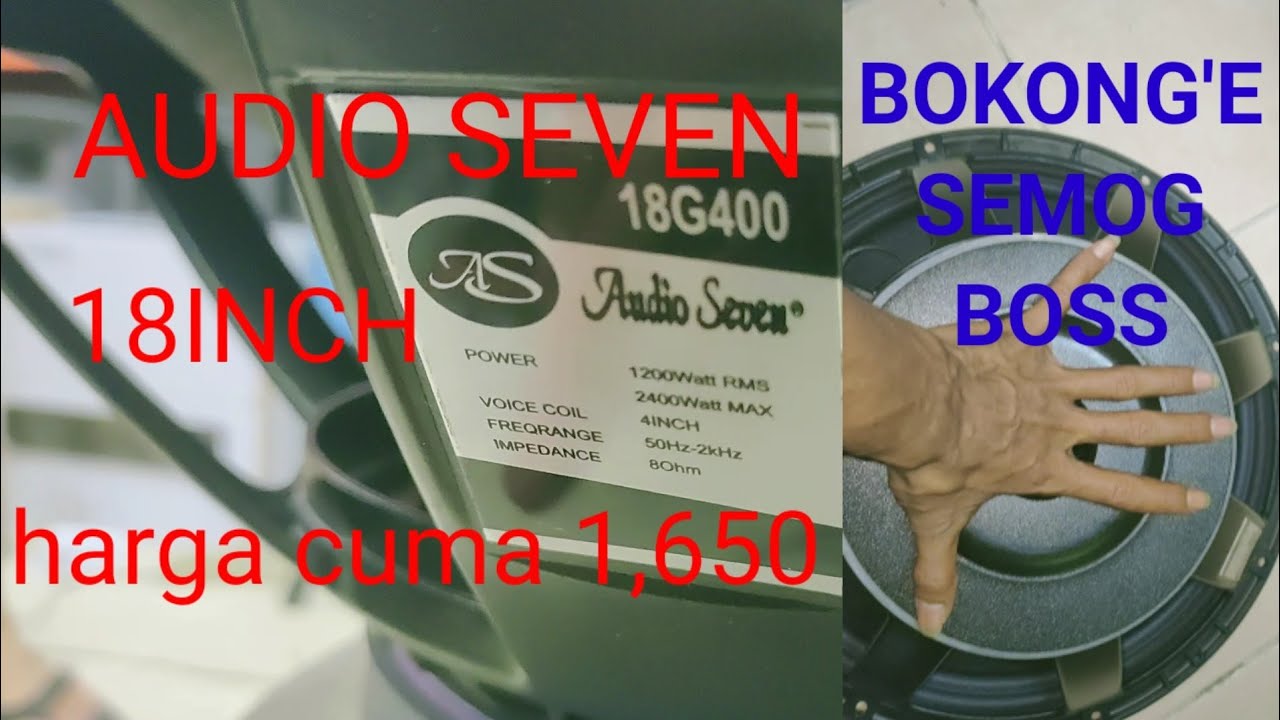 Speaker AUDIO SEVEN TIPE 18G40#2400wat VC 4INCH harga di bawah 2jt'an ...