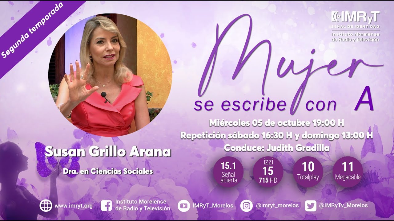 #Ahora 📺 | #MujerSeEscribeConA: Susan Grillo Arana - YouTube