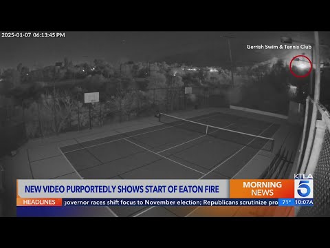 New video purportedly shows start of Eaton Fire