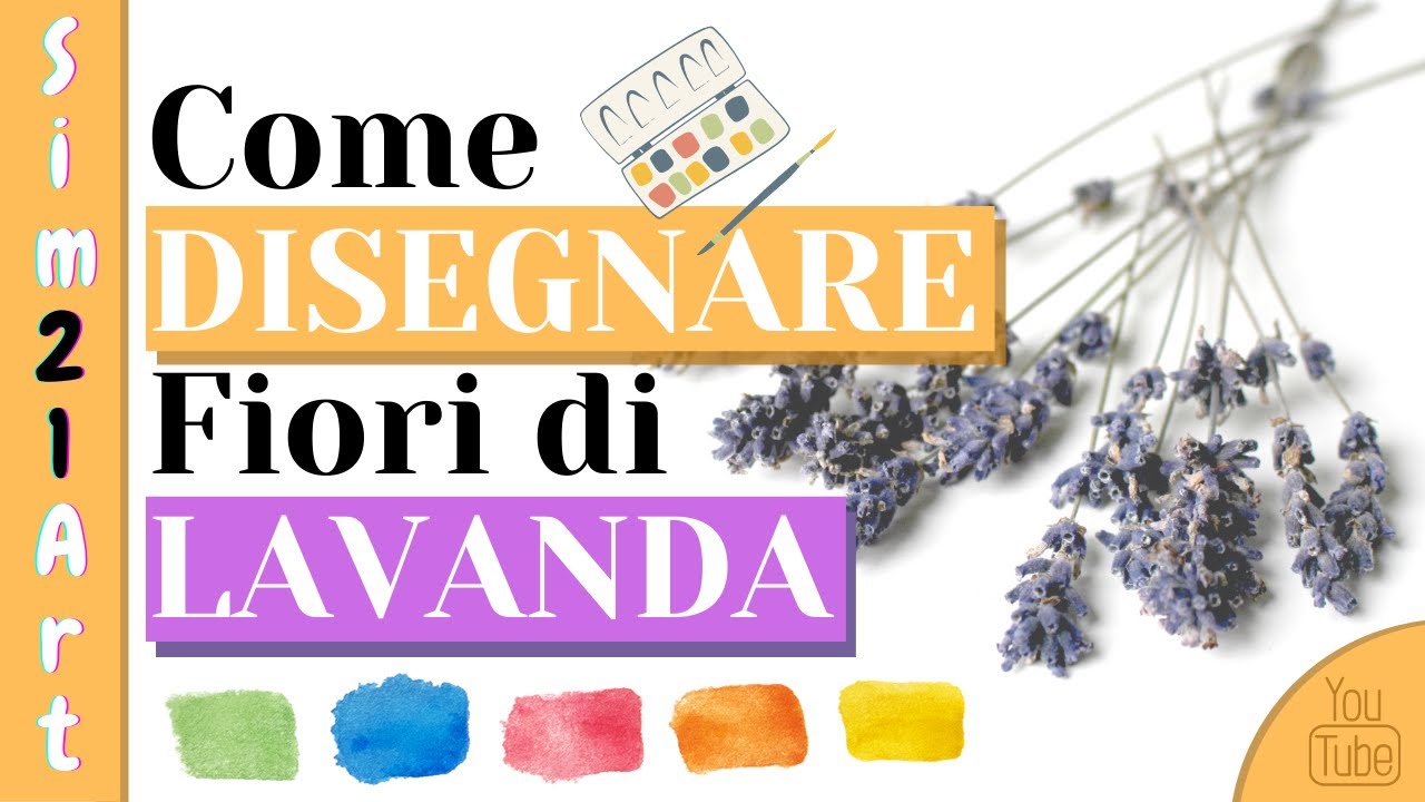 Come disegnare Fiori di Lavanda con Acquerelli TUTORIAL | How to draw ...