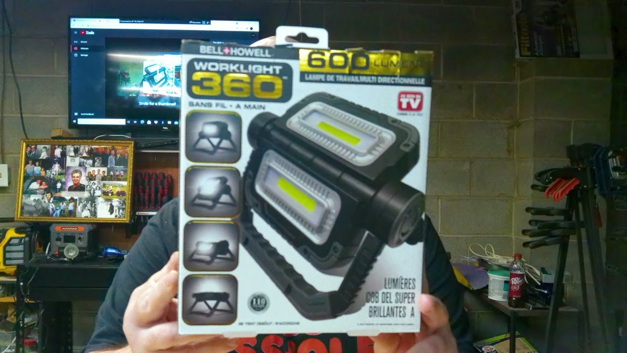 BELL AND HOWELL 600 Lumens 360 Worklight - YouTube