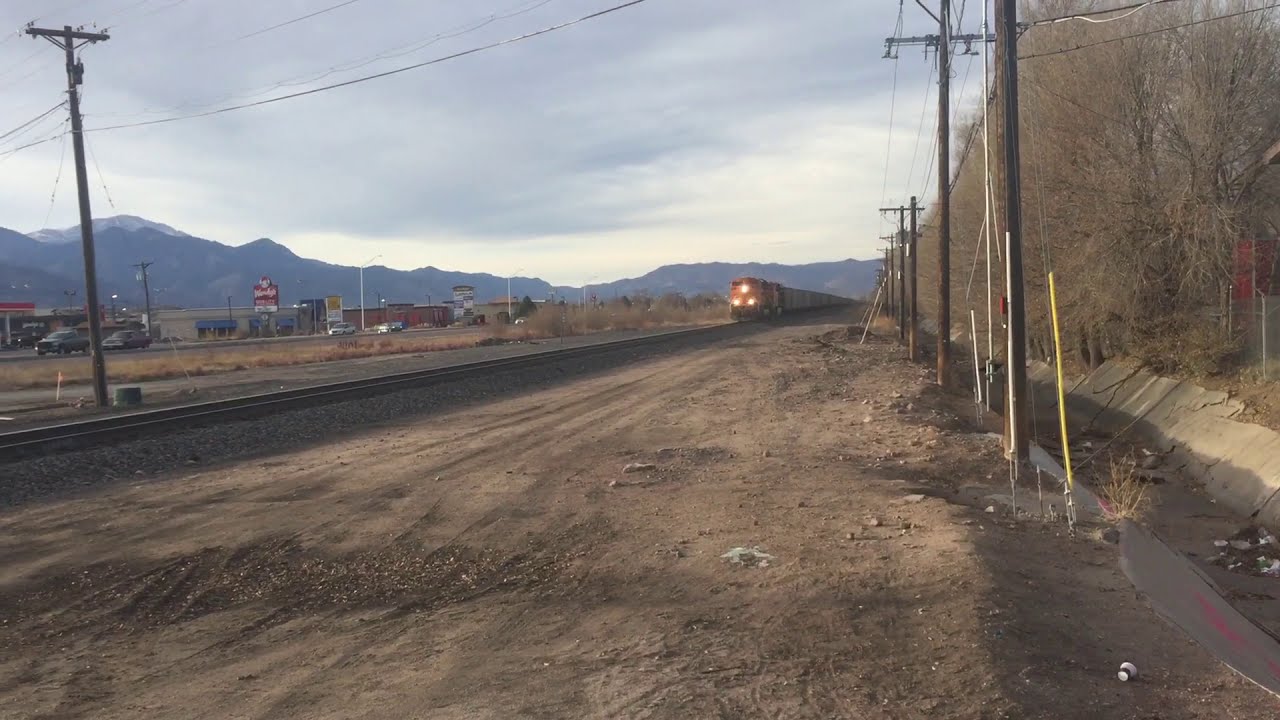 A Southbound BNSF #8535 Loaded Coal Train With Norfolk Southern Unit ...