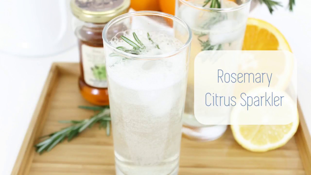 Making a Rosemary Citrus Sparkler - YouTube