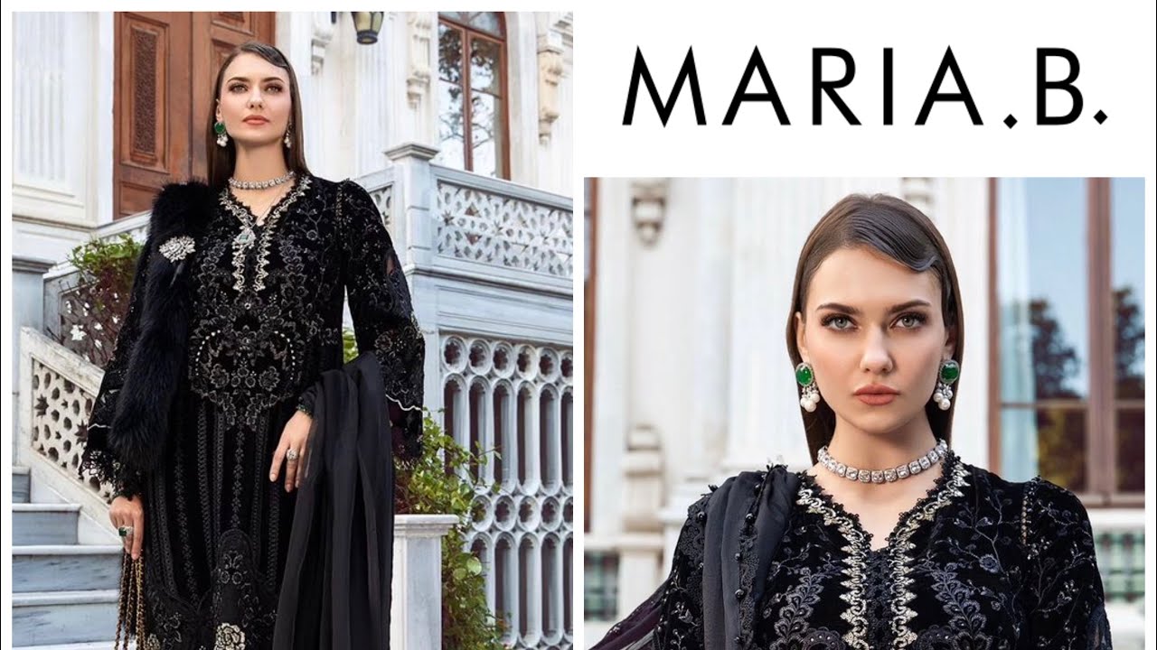 MARIA.B VELVET UNSTITCHED EMB 3PC - YouTube