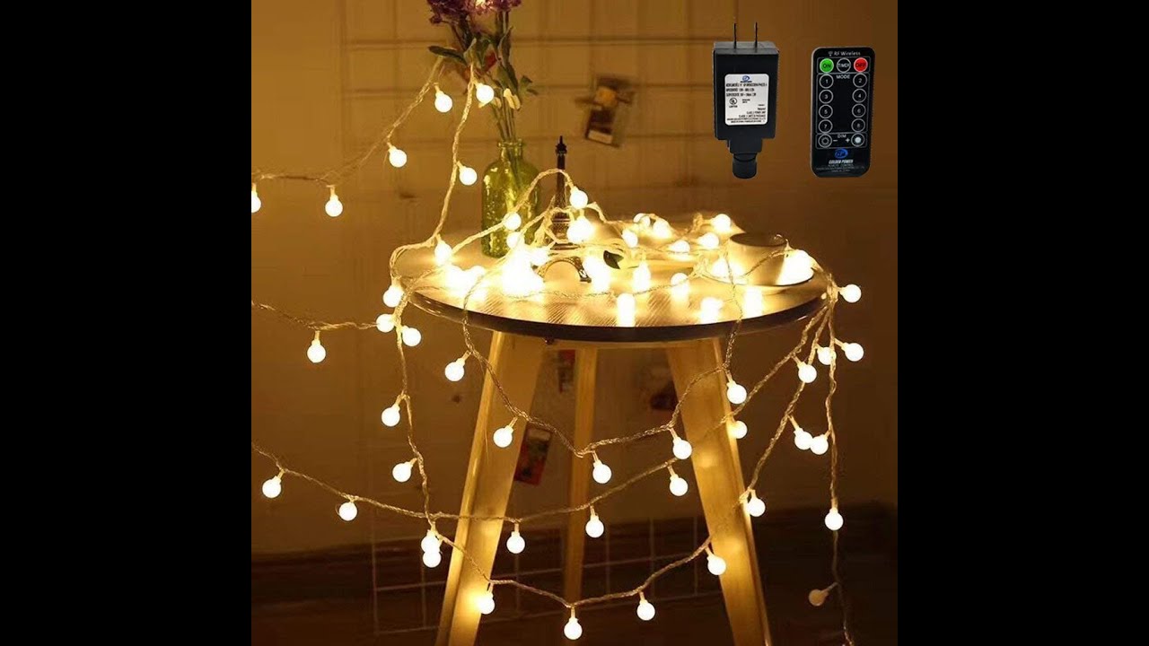 RaThun LED String lights with remote - YouTube