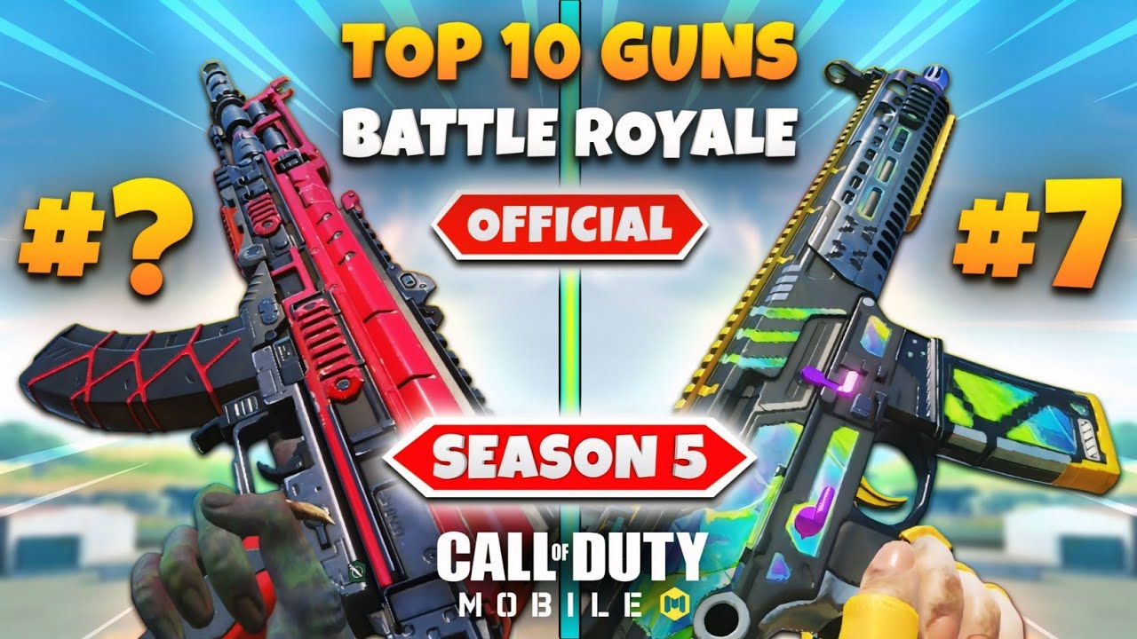 Top 10 BEST Guns In SEASON 5 Battle Royale | Best GUNSMITH LOADOUTS In ...