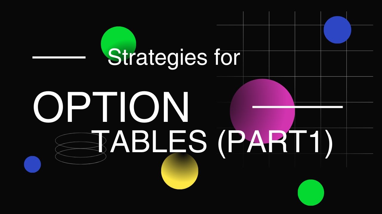 Options Table One 1 - YouTube