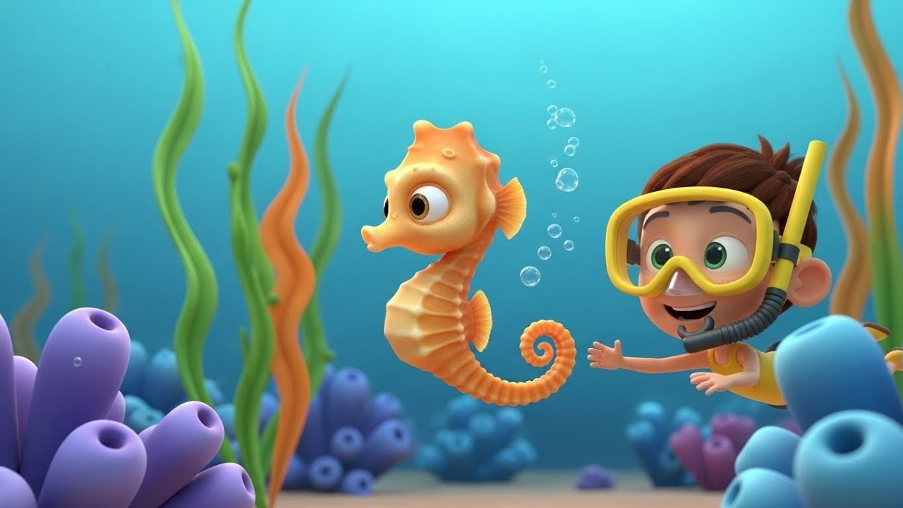Oops! Baby Seahorse Swam the Wrong Way | Nursery Rhymes for Kids & Baby ...