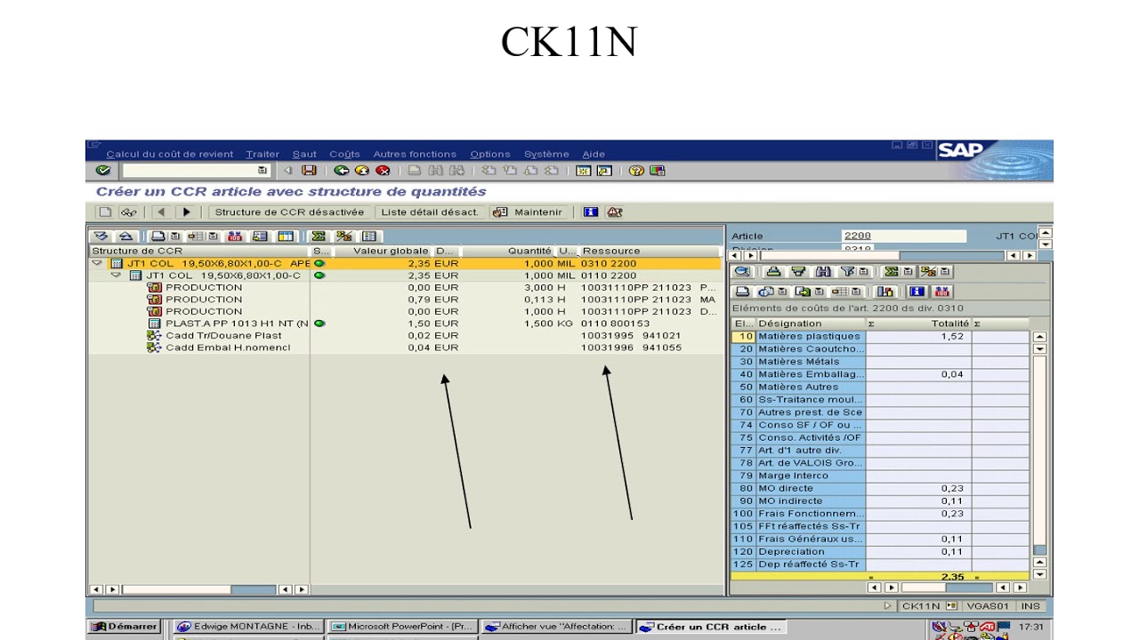GU SAP R3 Eclatement element CCR - YouTube