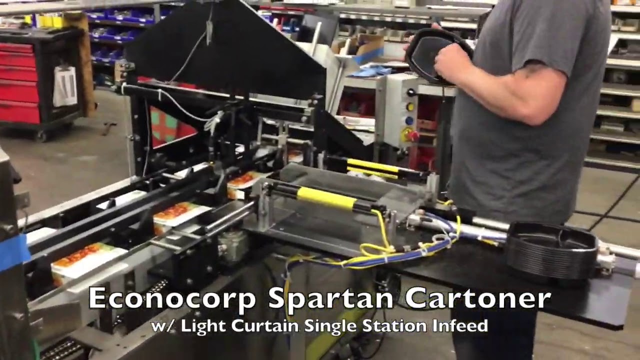 Econocorp Spartan Cartoner with Light Curtain & Single Station Infeed ...