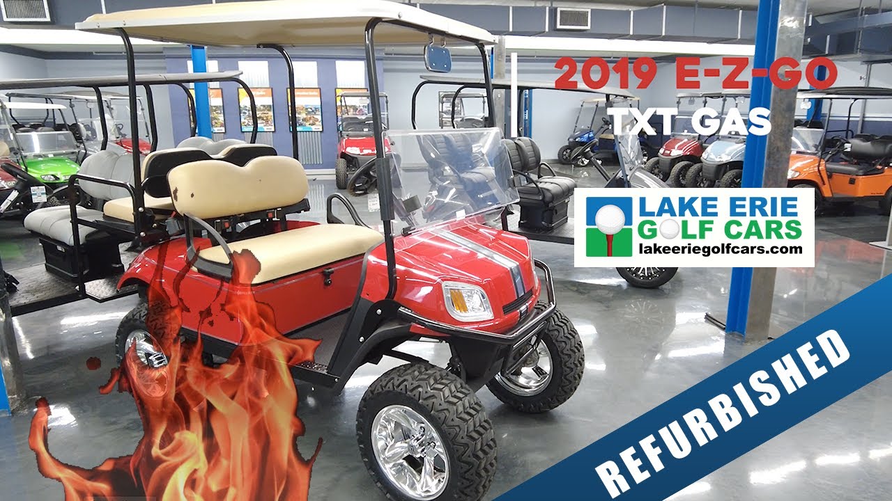 2019 RED EZGO TXT Gas Four-Passenger Golf Car - Lake Erie Golf Cars ...