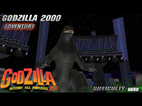 Godzilla Destroy All Monsters Melee: Godzilla 2000 Adventure Mode (Hard) [GCN]
