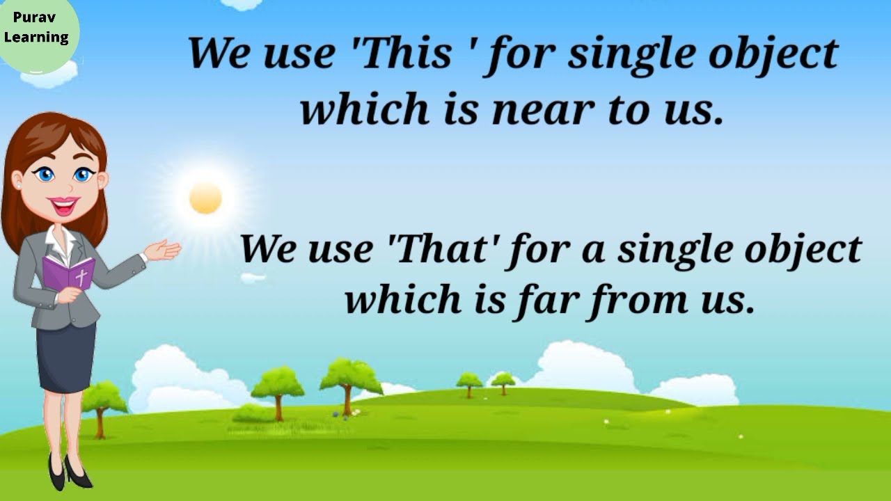 Use of this / that | grammar for UKG class. learn how to use this ...