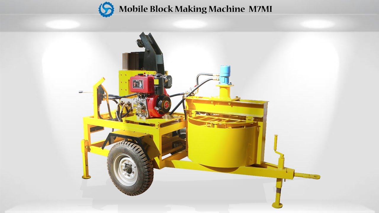 M7MI Hydraform interlocking mobile brick making machine - YouTube
