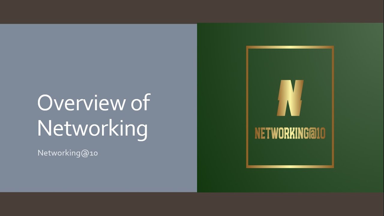 Overview of Networking - (Basics) [Networking@10] - YouTube