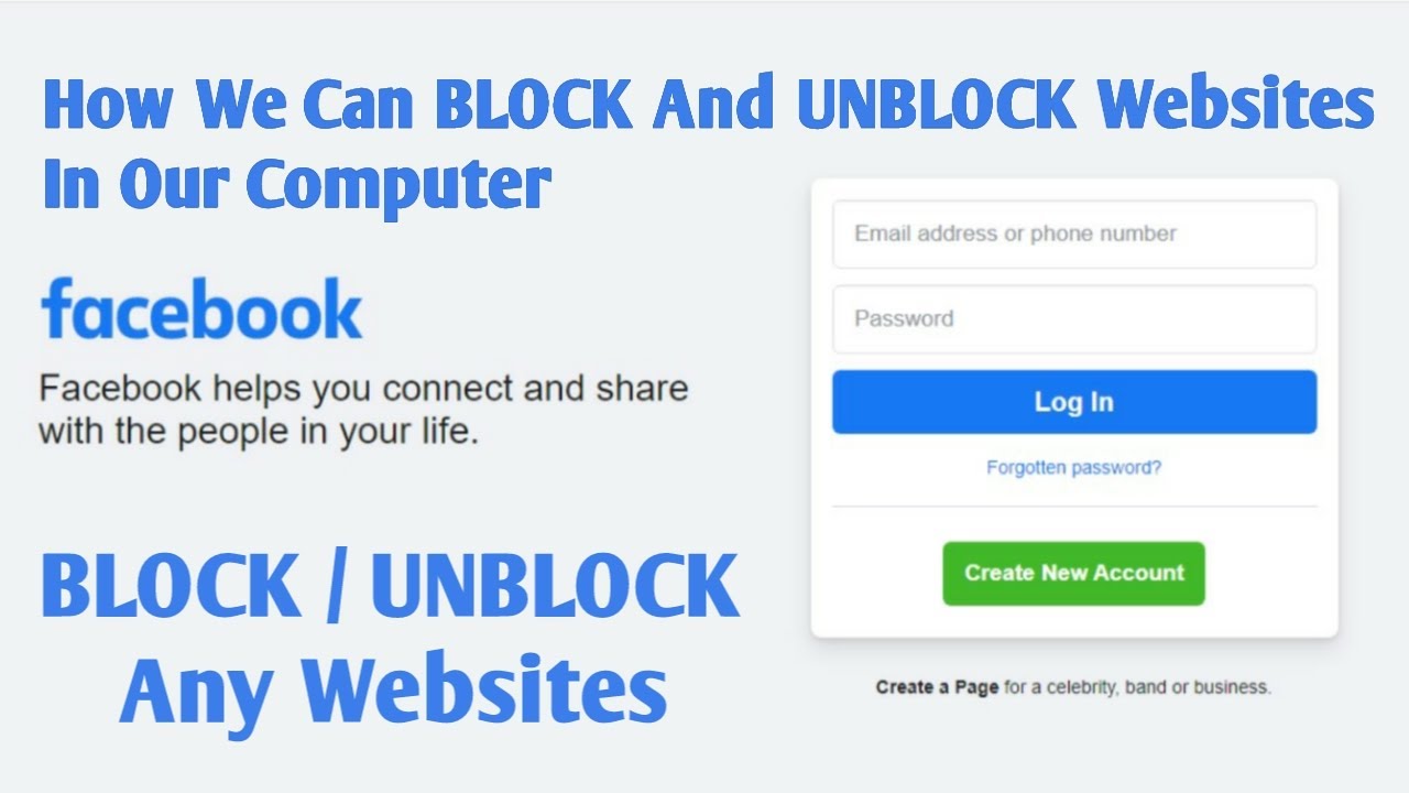 How To BLOCK And UNBLOCK Websites In Our Computer - YouTube