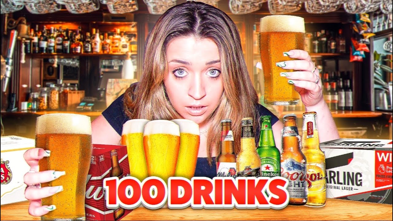 Drinking 100 Drinks In One Day... - YouTube