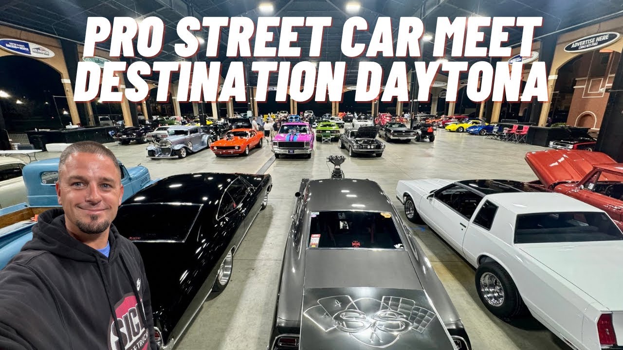 Pro Street Car Meet at Destination Daytona - YouTube
