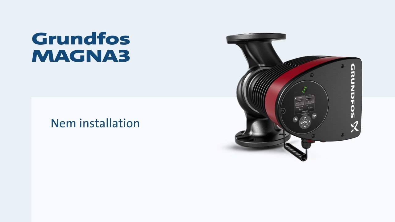 Grundfos MAGNA3 - nem installation - YouTube