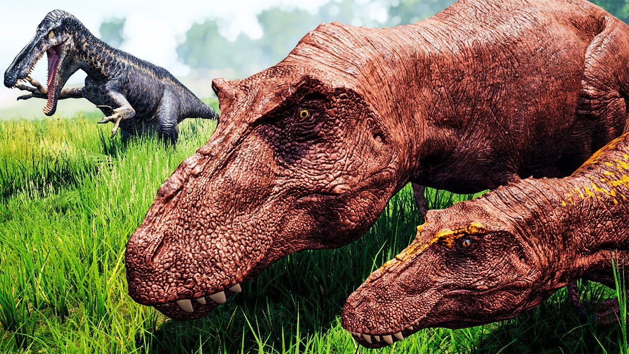 The Isle - Mãe Red Rex Solitária! + Dupla de Suchomimus Estrategista ...